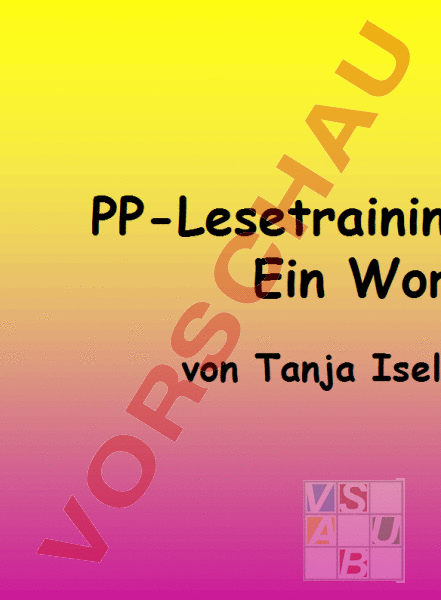Arbeitsblatt: Power-Point-Lesetraining - Deutsch - Lesefertigkeit