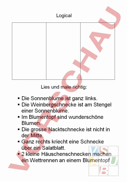 Arbeitsblatt: logical - Deutsch - Erstlesen