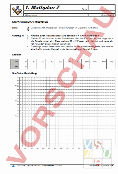 Arbeitsblatt: Graphen zeichnen - Mathematik - Sachrechnen / Grössen Arbeitsblatt: Graphen zeichnen - Mathematik - Sachrechnen / Grössen