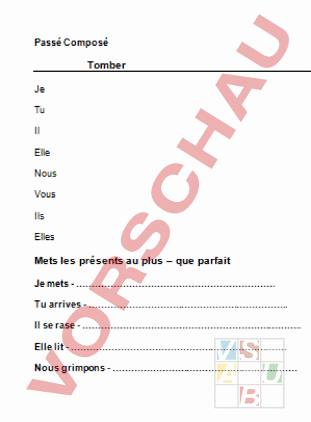 Arbeitsblatt: Übung Passé composé& Plus-que-parfait - Französisch ...