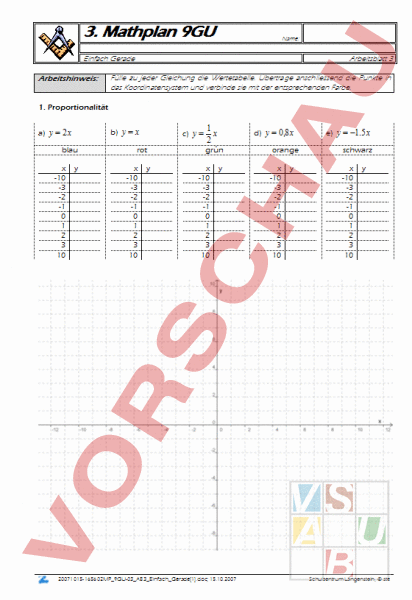 Arbeitsblatt: Einfach Gerade - Mathematik - Algebra