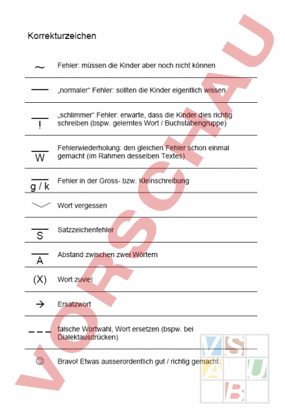Arbeitsblatt: Korrekturzeichen - Deutsch - Anderes Thema Arbeitsblatt: Korrekturzeichen - Deutsch - Anderes Thema
