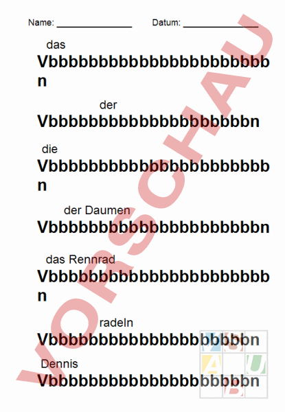 Arbeitsblatt: D/d Wörter schreiben - Deutsch - Erstlesen