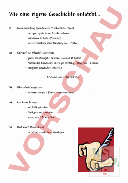 Arbeitsblatt: Wie eine gute Geschichte entsteht - Deutsch - Texte schreiben