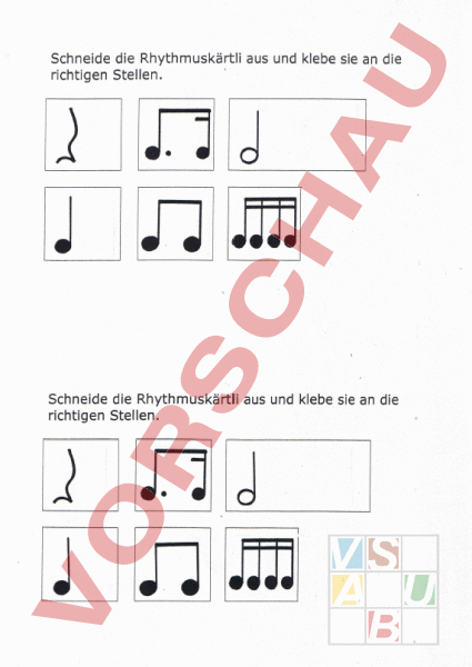 Arbeitsblatt: Rhythmussprache - Musik - Rhythmus
