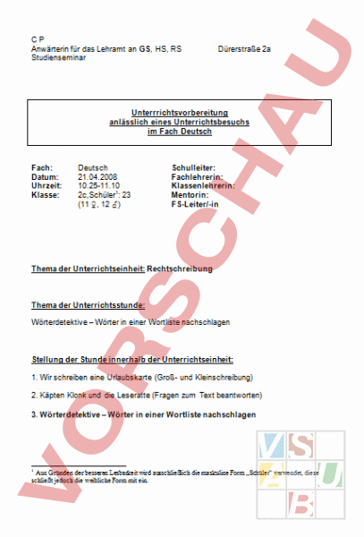 Arbeitsblatt: Rechtschreibung mit Wortliste - Deutsch - Grammatik