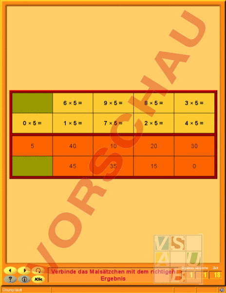 Arbeitsblatt: 5er Reihe - Mathematik - Multiplikation