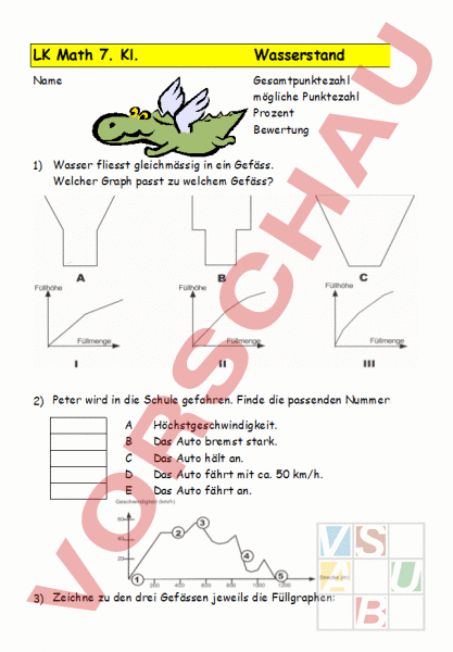 Arbeitsblatt: Graphen - Mathematik - Anderes Thema Arbeitsblatt: Graphen - Mathematik - Anderes Thema