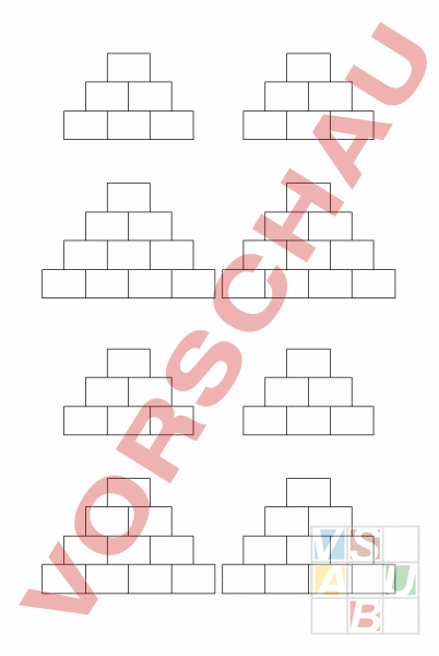 Arbeitsblatt: Vorlage Zahlenmauern - Mathematik - Addition