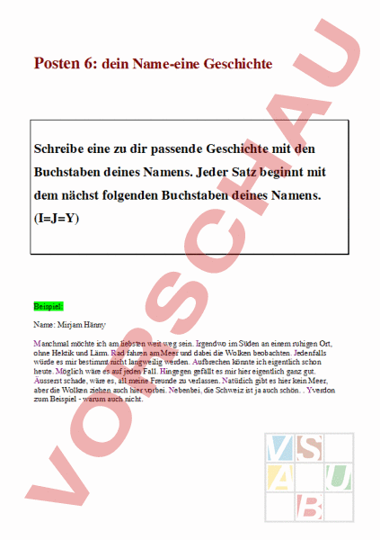 Arbeitsblatt: Kreatives Schreiben - Deutsch - Texte schreiben