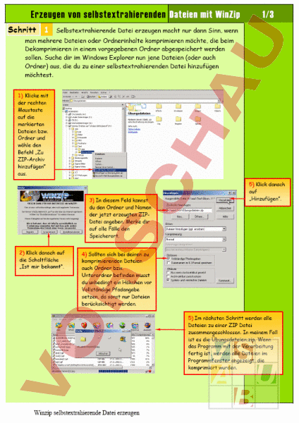 Arbeitsblatt: WinZip Selbstextrahierende Dateien erzeugen. - Informatik ... Arbeitsblatt: WinZip Selbstextrahierende Dateien erzeugen. - Informatik ...