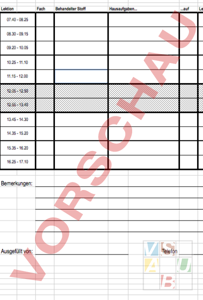 Arbeitsblatt: Absenzen - Administration / Methodik - Listen / Pläne ...