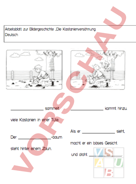 Arbeitsblatt: Herbstliche Bildergeschichte - Deutsch - Anderes Thema