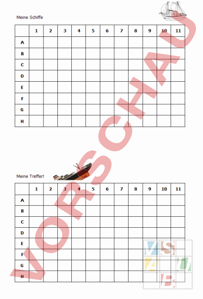 Arbeitsblatt: Schiffe versenken mit Bewegung - Bewegung / Sport ...