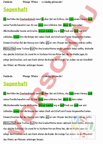 Arbeitsblatt: Partikeln - Deutsch - Grammatik