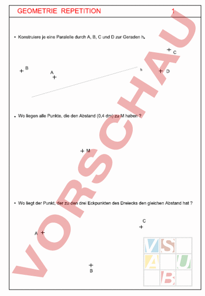 Arbeitsblatt: grundbegriffe - Geometrie - Geraden