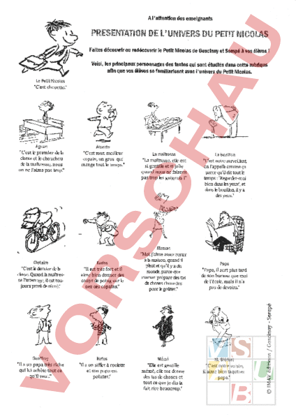 Arbeitsblatt: Le Petit Nicolas – KSDHG
