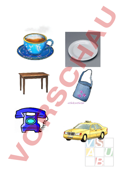 Arbeitsblatt: Wortbilder zu T - Deutsch - Erstlesen