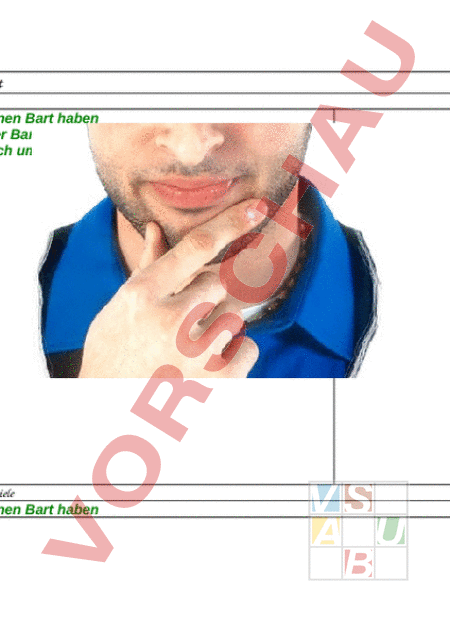 Arbeitsblatt: Redewendungen mit Bart - Deutsch - Wortschatz