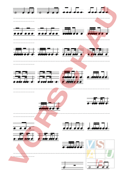 Arbeitsblatt: Taksprache - Musik - Rhythmus