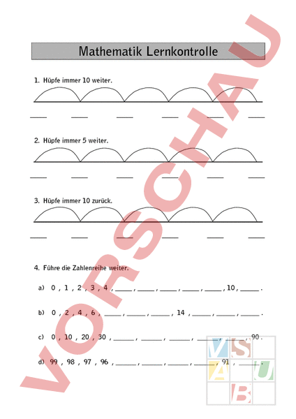 Arbeitsblatt: 100er Raum - Mathematik - Zahlenbereiche