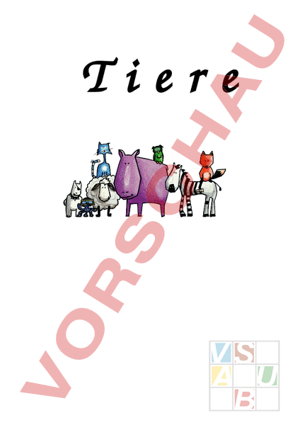 Arbeitsblatt: Tiere - Deutsch - Gemischte Themen