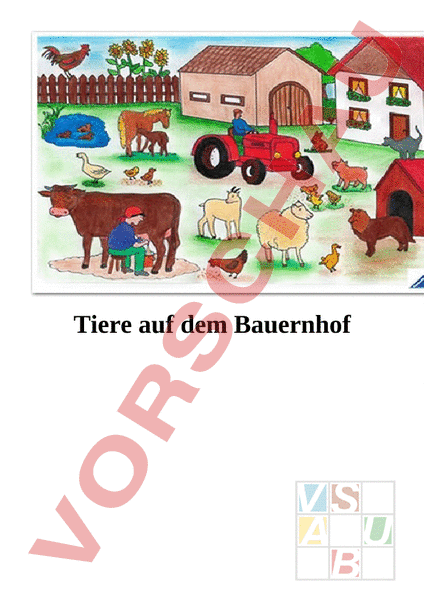 Arbeitsblatt: tiere auf dem Bauernhof - Deutsch - Gespräche