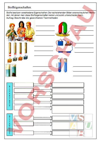 Arbeitsblatt: Stoffeigenschaften - Chemie - Anderes Thema