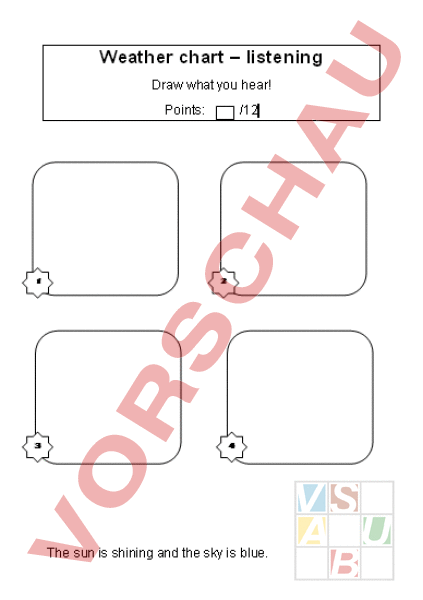 Arbeitsblatt: Draw what you hear - Englisch - Anderes Thema