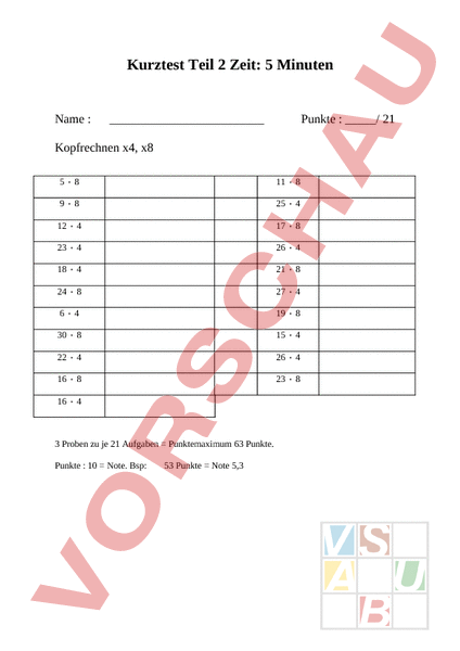 Arbeitsblatt: Reihen - Mathematik - Gemischte Themen