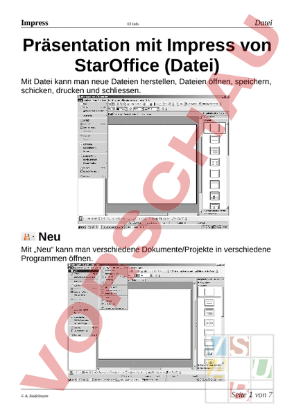 Arbeitsblatt: Impress Datei - Informatik - Präsentationen Arbeitsblatt: Impress Datei - Informatik - Präsentationen
