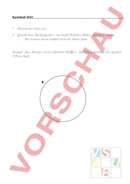 Arbeitsblatt: Symbol Ich - Geometrie - Gemischte Themen