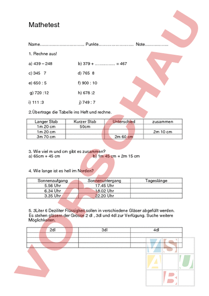 Arbeitsblatt: dl_l - Mathematik - Gemischte Themen