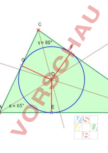 Arbeitsblatt: Inkreis/umkreis - Geometrie - Körper / Figuren