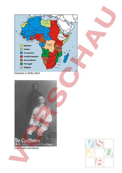 Arbeitsblatt: Kolonien in Afrika 1914 - Geschichte - Neuzeit