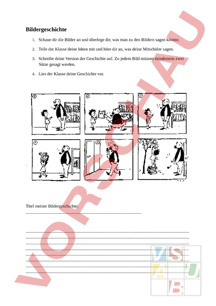 Arbeitsblatt: Bildergeschichte - Deutsch - Texte schreiben