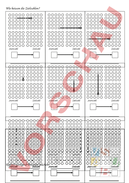 Arbeitsblatt: Orientierung im 100er Feld - Mathematik - Zahlensysteme