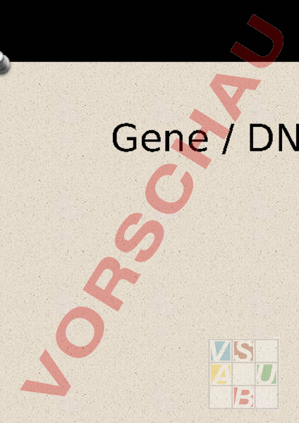 Arbeitsblatt: Gene / DNA - Biologie - Genetik