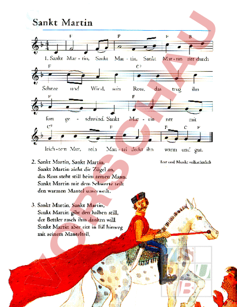 Arbeitsblatt: St.Martinslied - Musik - Singen / Lieder