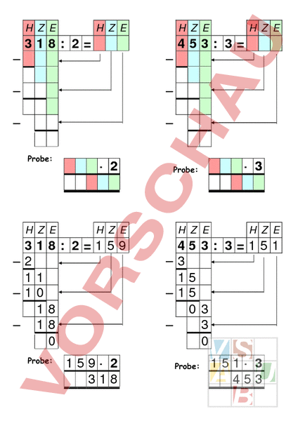 Arbeitsblatt: Schriftliche Division mit selbstkontrolle - Mathematik ...