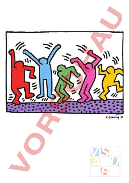 Arbeitsblatt: Keith Haring (Bilder) - Bildnerisches Gestalten - Anderes ...