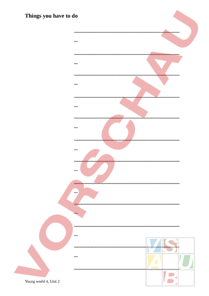 Arbeitsblatt: Things you have to do - Englisch - Grammatik