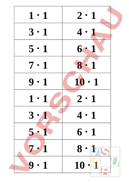 Arbeitsblatt: Kleines Einmaleins - alle Reihen - Mathematik ...