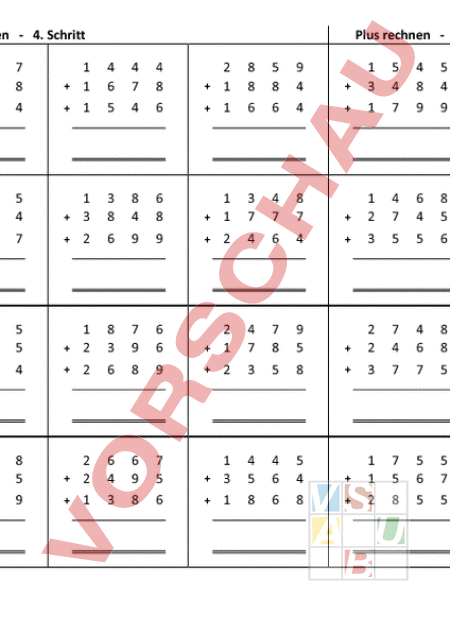 Arbeitsblatt: Arbeitsblattmaschine Addition - Mathematik ...