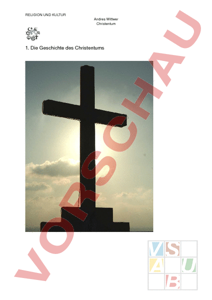 Arbeitsblatt: Die Geschichte des Christentums - Lebenskunde ...