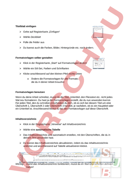 Arbeitsblatt: Word formatieren Teil 10 - Informatik - Textverarbeitung Arbeitsblatt: Word formatieren Teil 10 - Informatik - Textverarbeitung