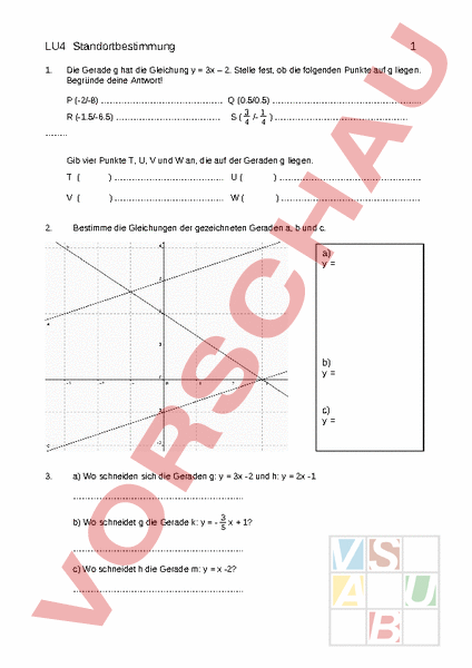 Arbeitsblatt: 9 LU4 Übungen ganz einfach gerade mit Lösung - Mathematik ...