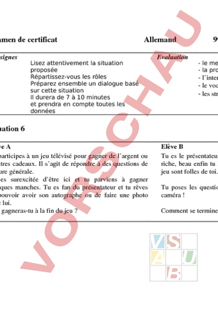 Arbeitsblatt: Mini-théâtre - Französisch - Anderes Thema