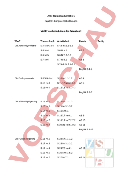 Arbeitsblatt: Kapitel1 - Mathematik - Gemischte Themen