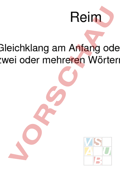Arbeitsblatt: Lyrik_Reimformen - Deutsch - Anderes Thema
